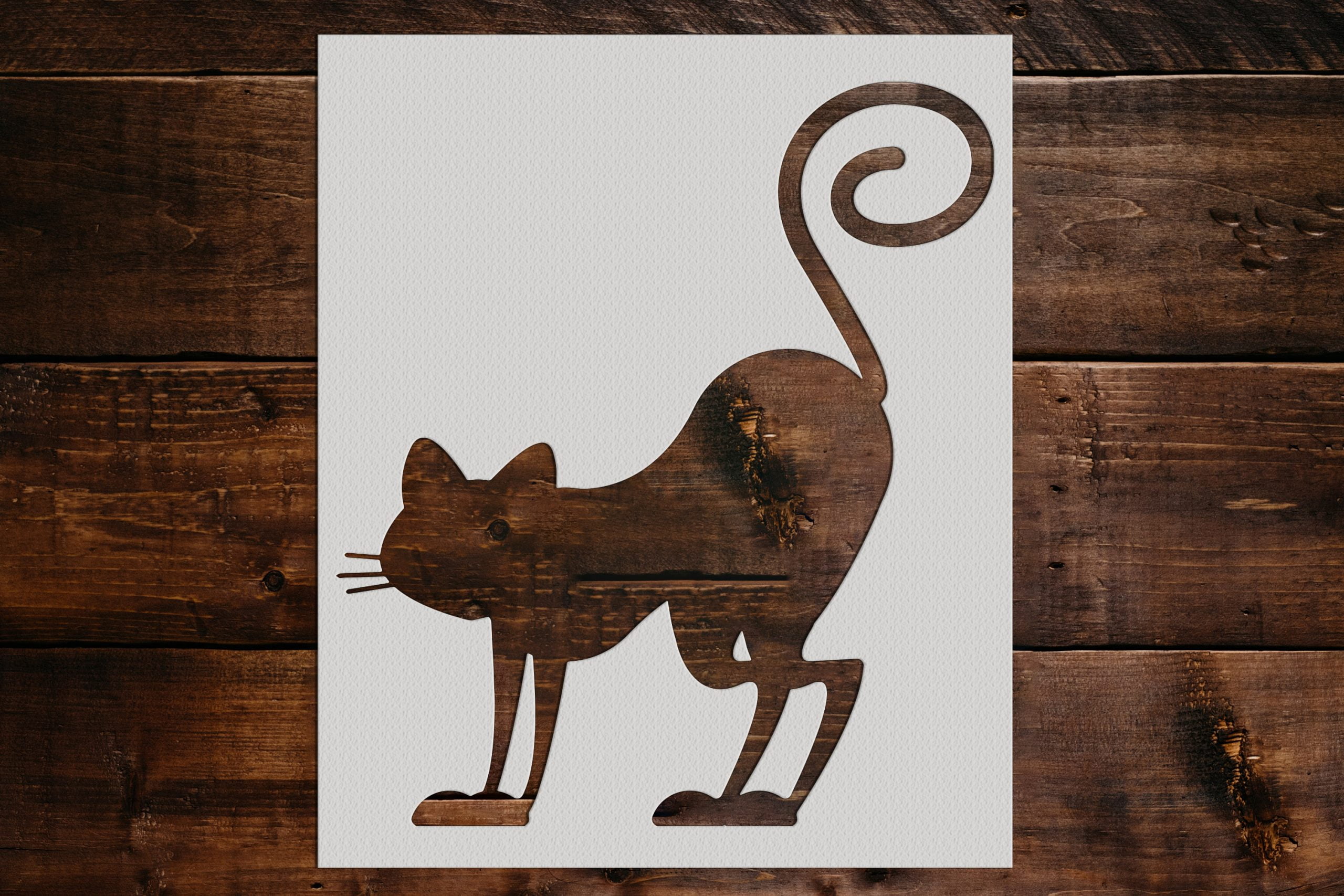 Cat Stencil - Art and Wall Stencil (18"x12") - Walmart.com