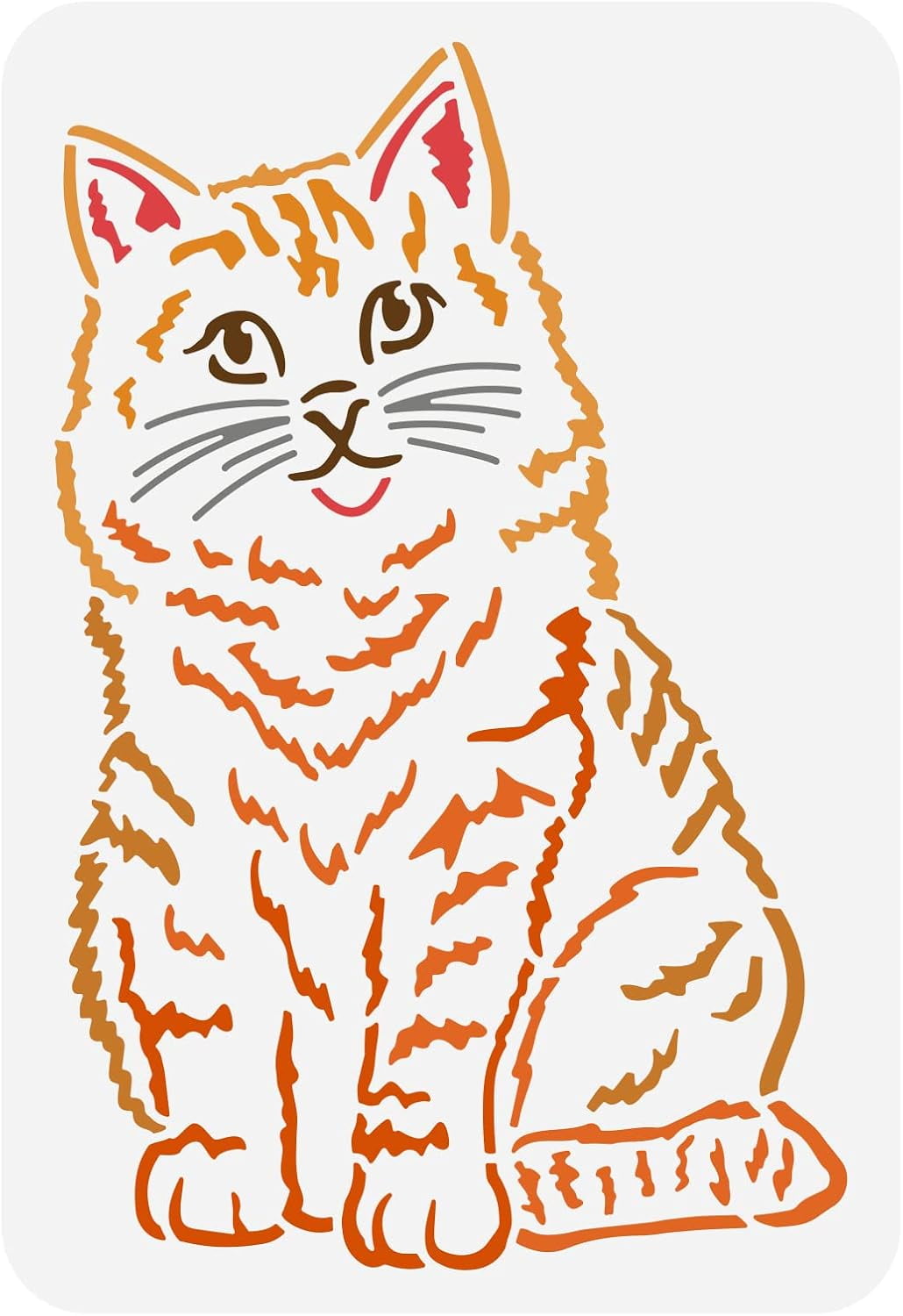 Cat Stencil for Painting 29.7x21cm Reusable Cat Drawing Stencil DIY ...
