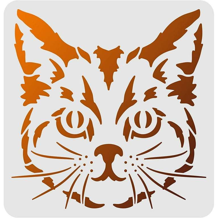 Cat Head Stencil Designs Cat Face Metal Art Sculpture – Mountain