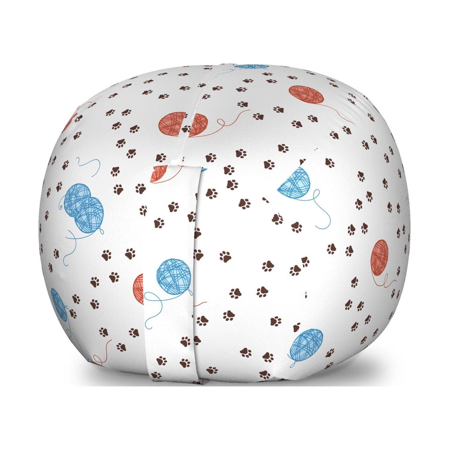 Cat Storage Toy Bag Chair, Animal Kitten Paw Footprints Paths Clew of ...