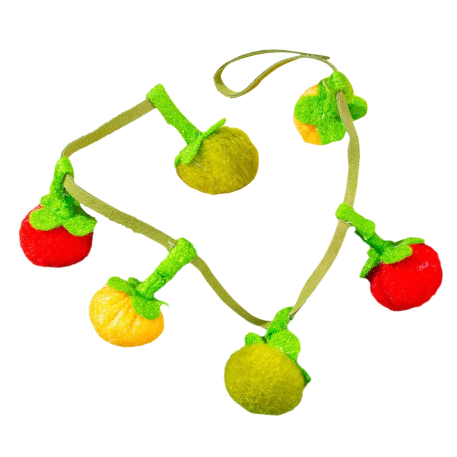 Cat String Toy with Tomatoes and Persimmons, Plush Catnip Teaser ...