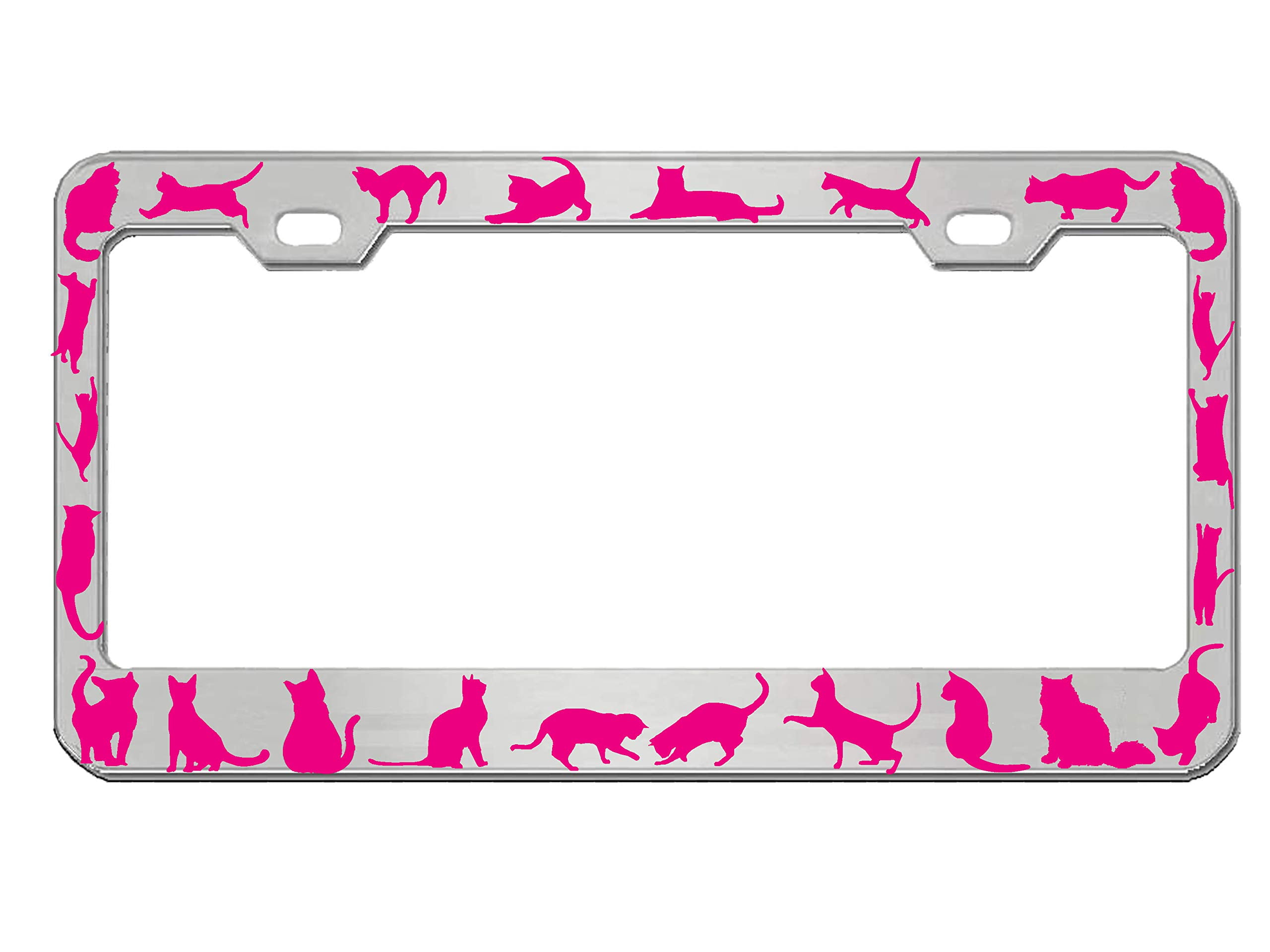 Cat Style Metal Cat Lovers License Plate Frame Personalized/Car ...