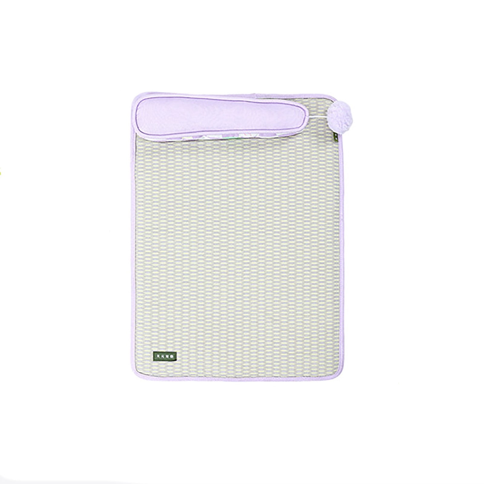 Cat Summer Cooling Mat with Pillow, Ice Silk Pet Bed with Interactive ...