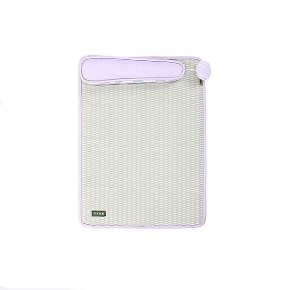 Cat Summer Cooling Mat with Pillow, Ice Silk Pet Bed with Interactive ...