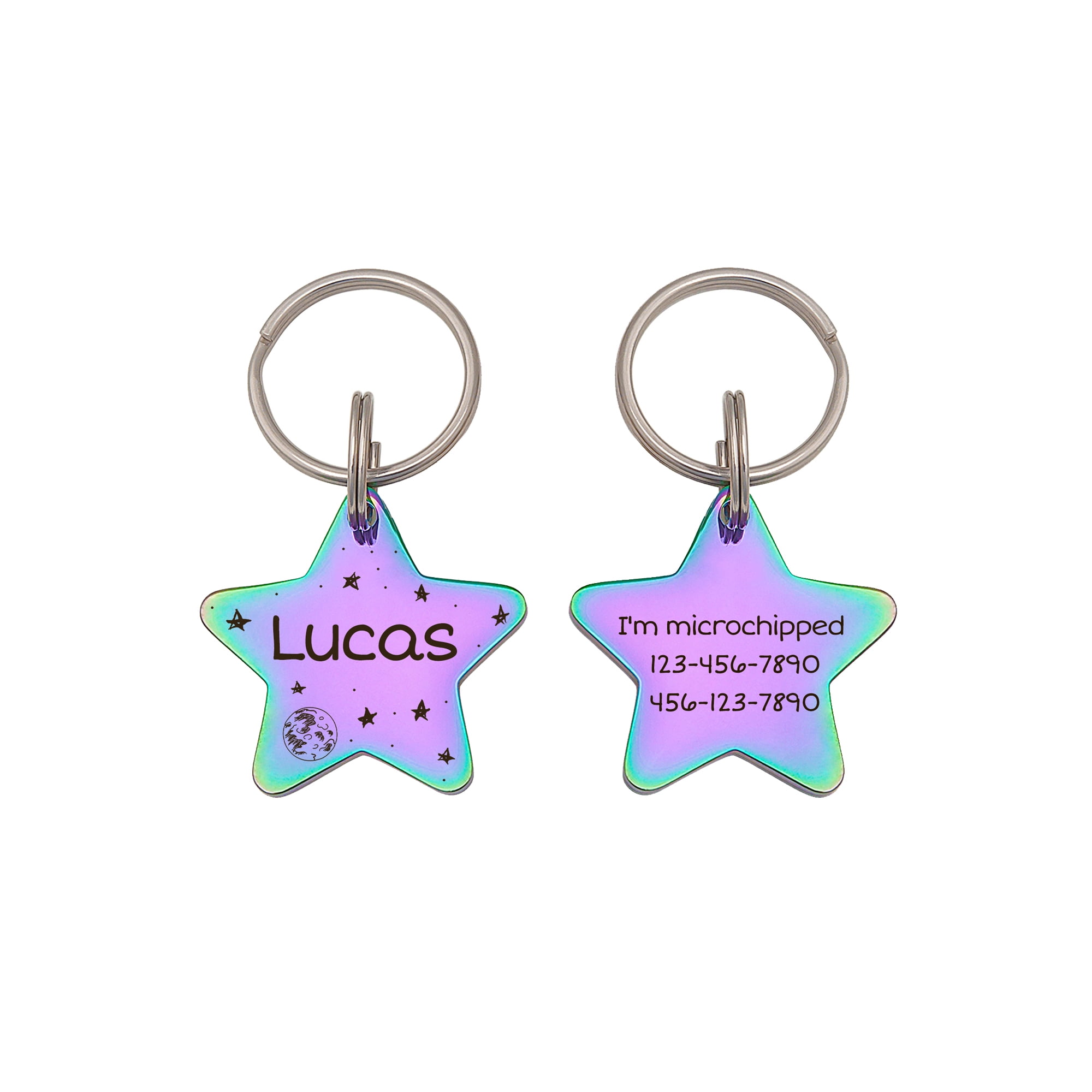 Cat Tag - Star Cat Tag - Cat Tags for Cats Personalized - Moon and ...