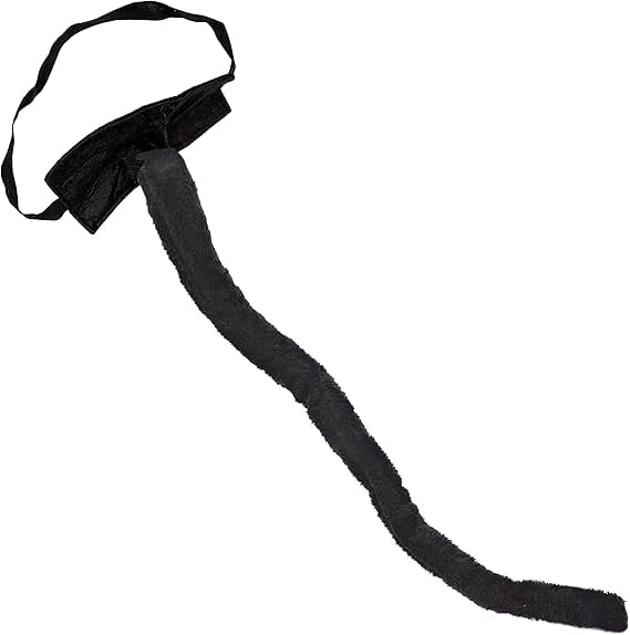 4E’s Novelty 25” Black Furry Tail Costume - Adjustable Black Cat Tail ...