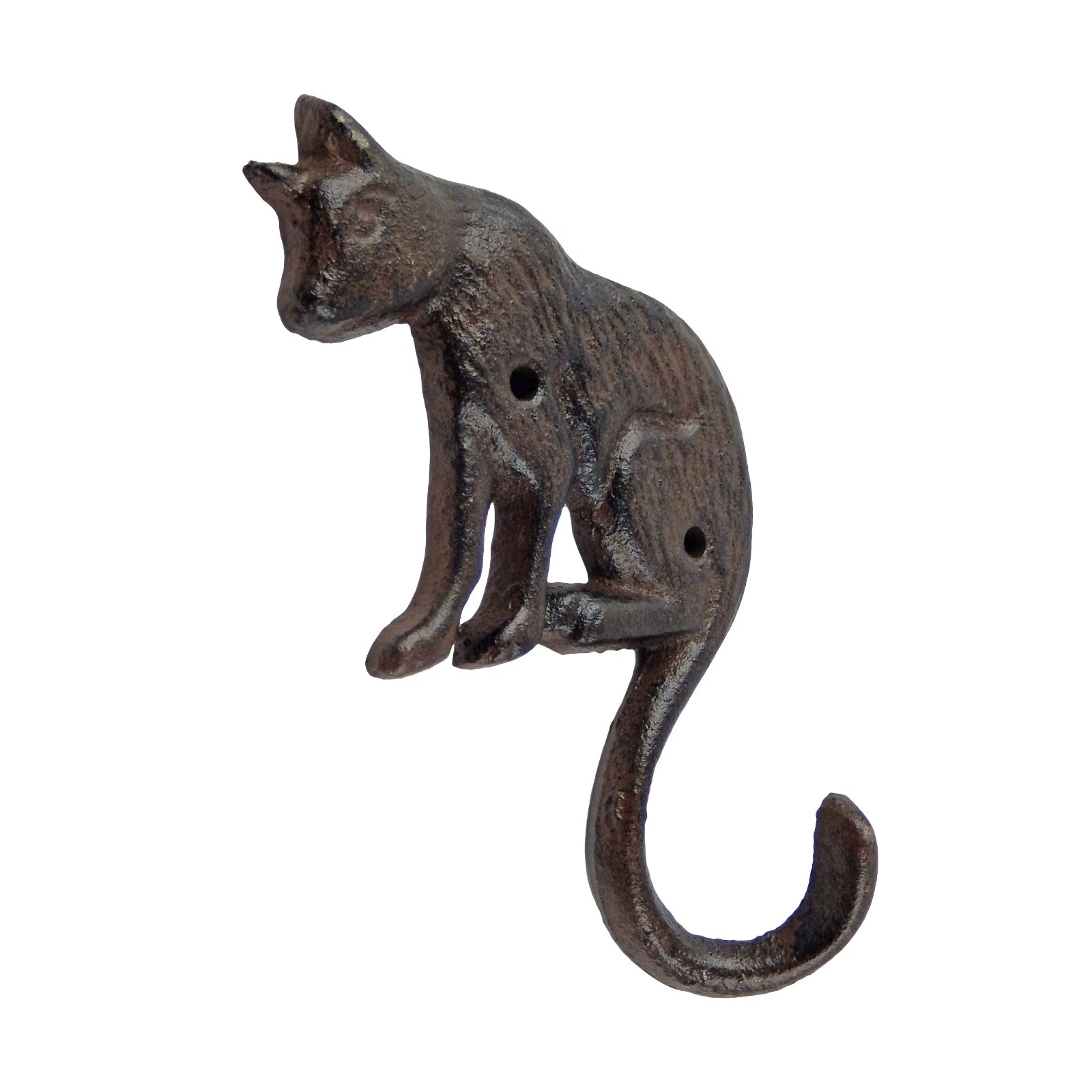 Cat Tail Key Hook Cast Iron Towel Coat Hanger Wall Mounted Antique ...