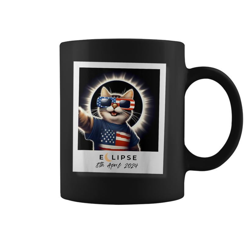 Cat Taking A Selfie With Total Solar Eclipse 2024 Coffee Mugs - Walmart.com