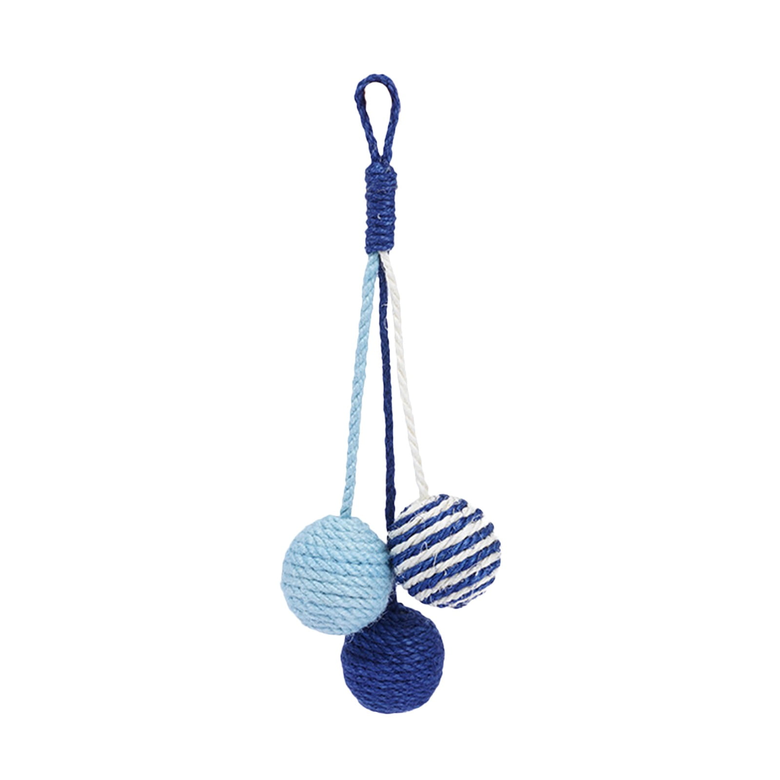 Cat Teaser Wand Toys - Wool Felt Ball Toys, Sisal Mice with Bell ...