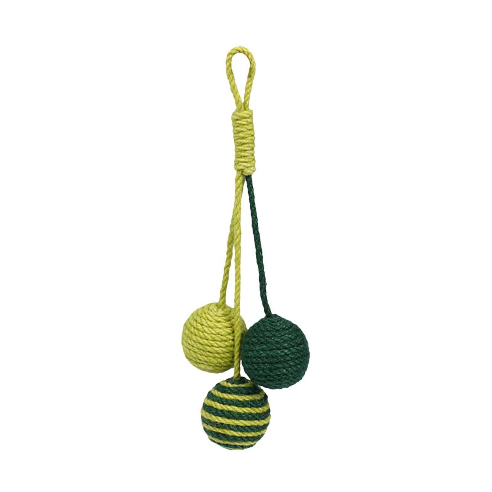 Cat Teaser Wand Toys - Wool Felt Ball Toys, Sisal Mice with Bell ...
