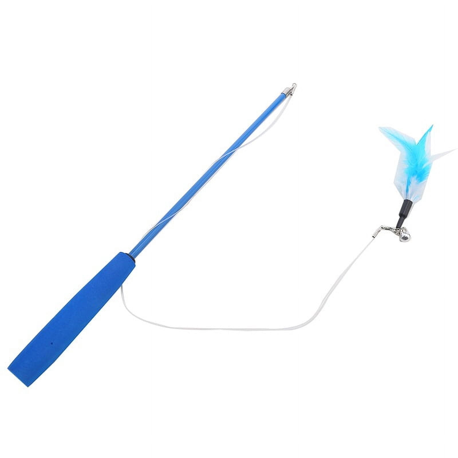 Cat Teaser Wands Three-section Telescopic Fishing Pole Wand Kitten ...