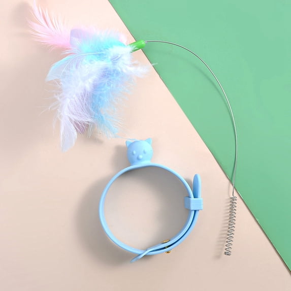 Cat Teaser for Cats Multifunctional Self Entertainment Collar with Toy ...