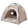 Cat Tent Cave Bed, Indoor Outdoor Waterproof Pet House with Removable ...