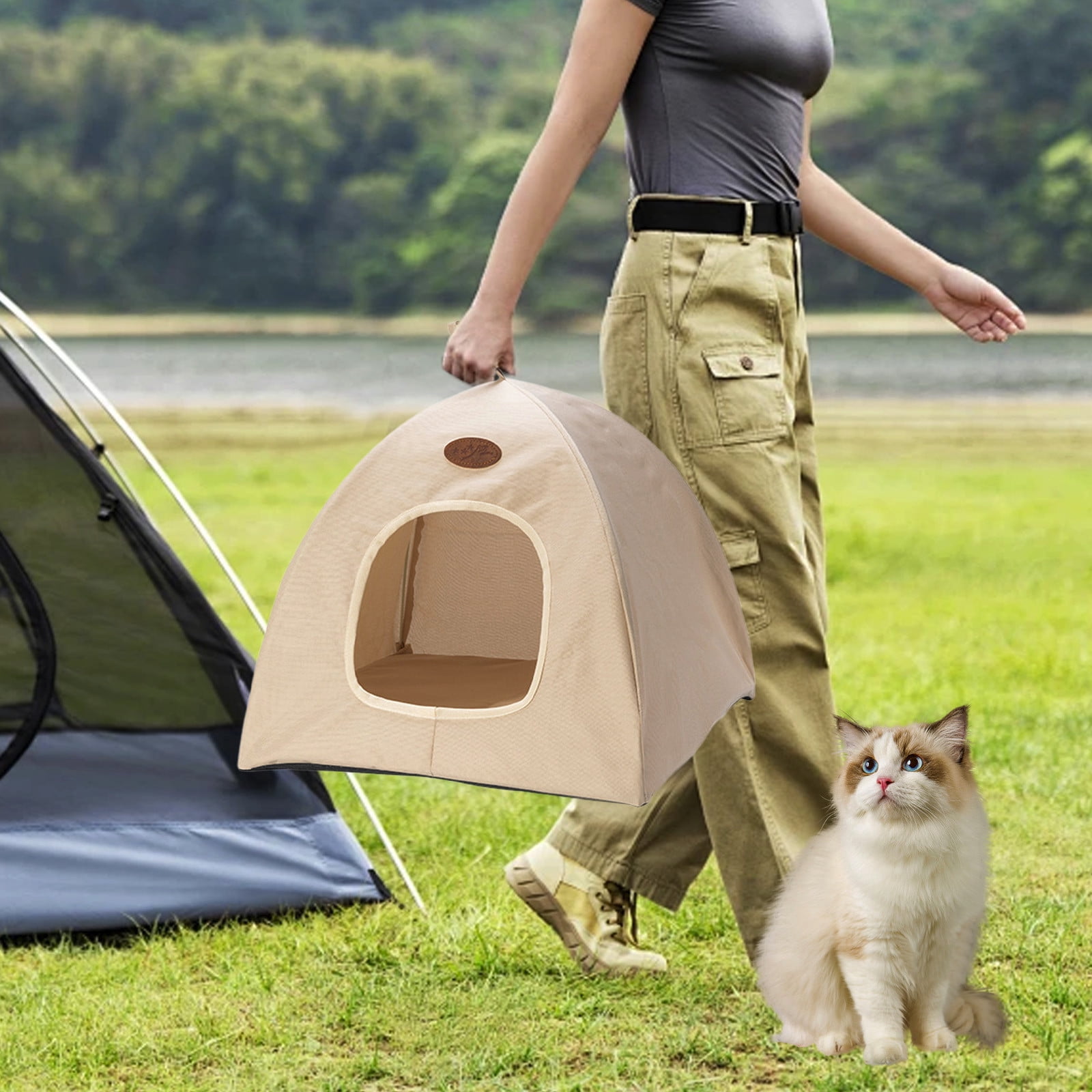 Cat Tent House, 2025 New All Season Indoor/Outdoor Cat Tent, No ...