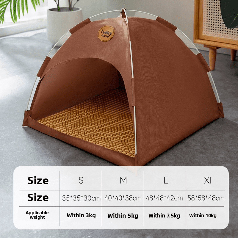 Cat Tent, Large Cave Bed for Indoor Cats and Small Dogs with Summer ...