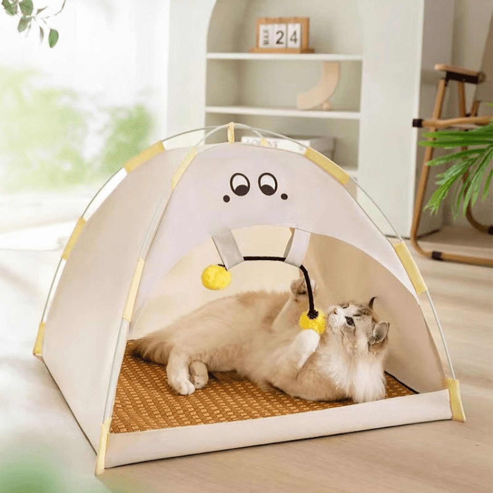 Cat Tent for Indoor Outdoor Cats, Kitten Bed,Cat Cave Bed,Warm Enclosed ...