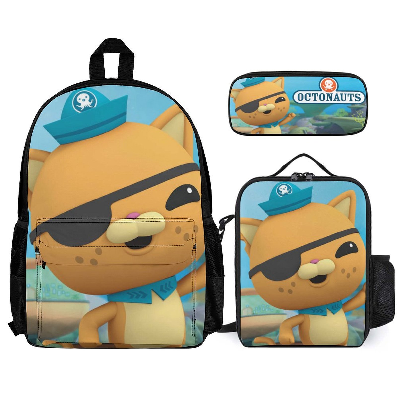 Cat The Octonauts Schoolbag 3-Pieces Set With Pencil Case Lunch Bag ...
