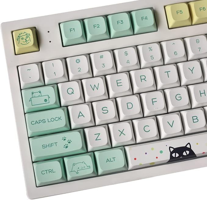 Cat Theme -135 Key XDA Standard Opaque Mechanical keycap Support Most ...
