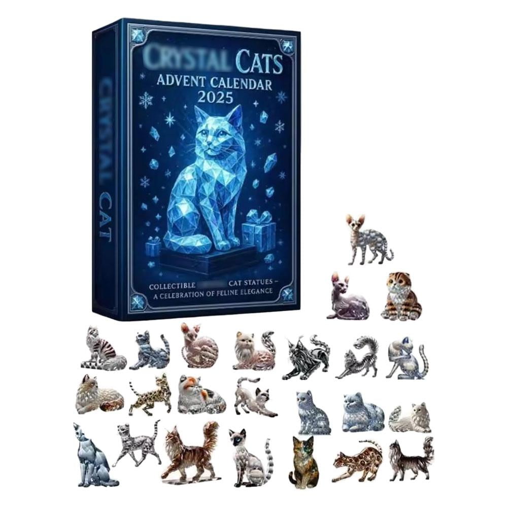 Cat Theme Advent Calendar Acrylic Pendant, 24-Slot Christmas Countdown ...