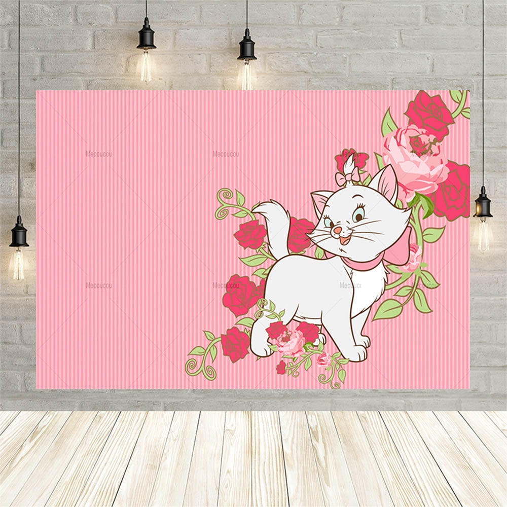 Cat Theme Birthday Party Decorations, Cartoon Cat Ma-rie Theme Birthday ...