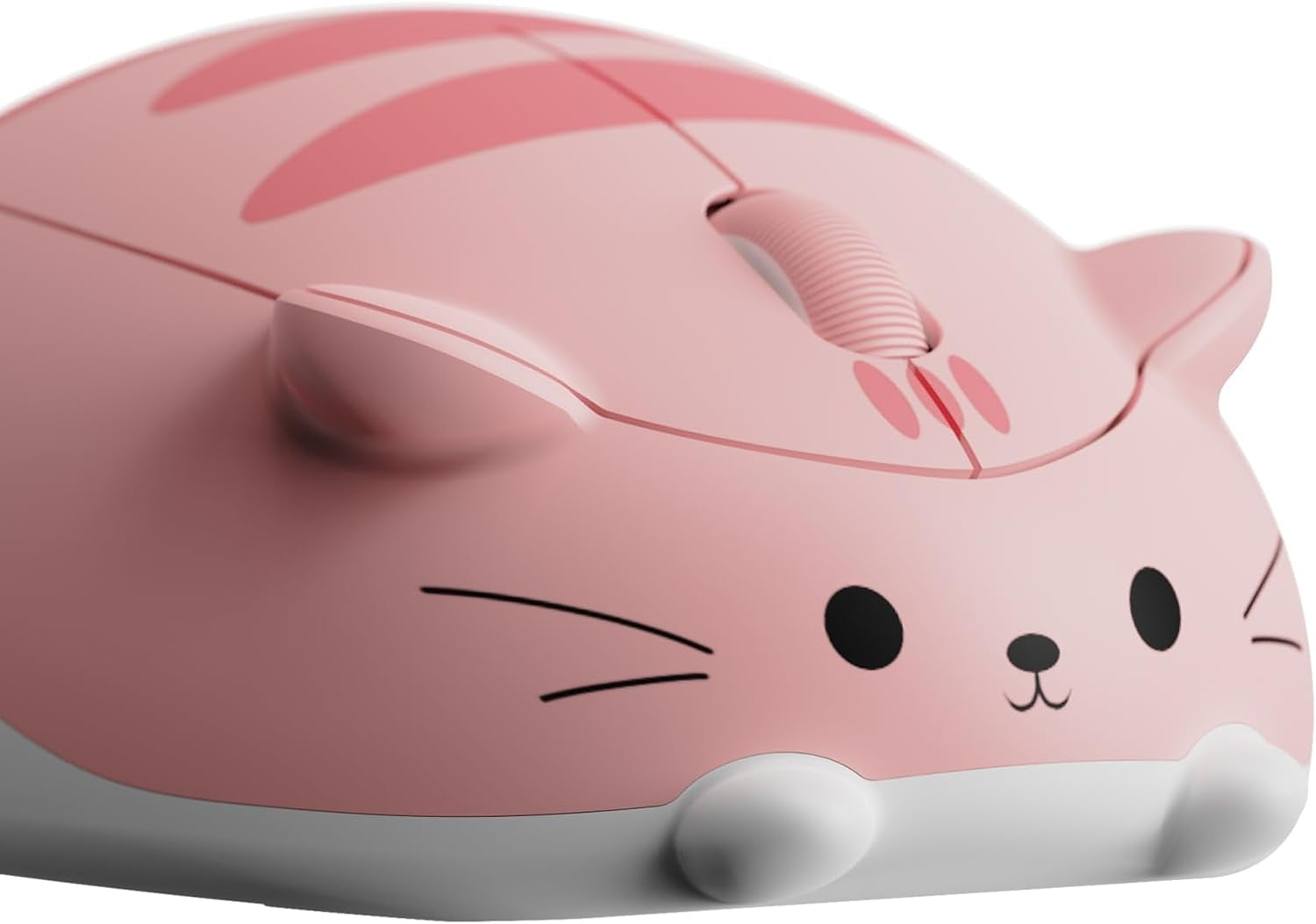 Cat Theme Wireless Gaming Mouse Pink, Tri-Mode Mouse BT3.0/BT5.0/2.4G ...