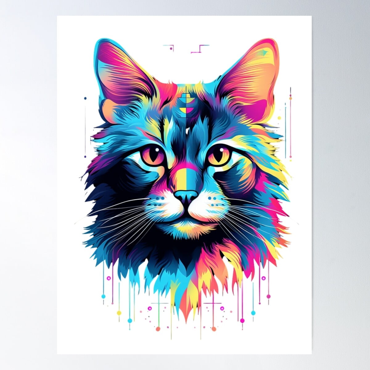Cat Therian Poster Wall Art, Modern Wall Decor For Living Room Bedroom ...