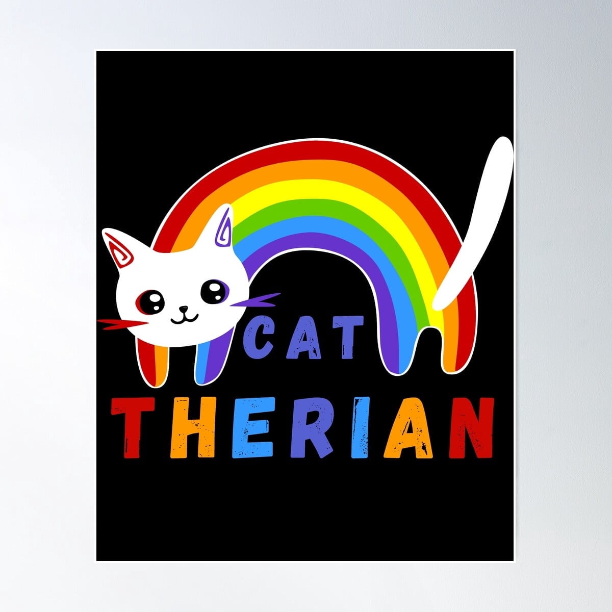 Cat Therian Wall Art, Modern Wall Wall Art, UNFRAMED PAPER POSTER, Home ...