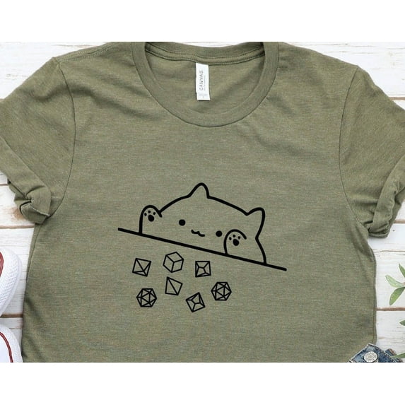 Cat Throwing Dice T-Shirt: DnD Dungeon Master RPG Tee TSHIRT All Size S ...