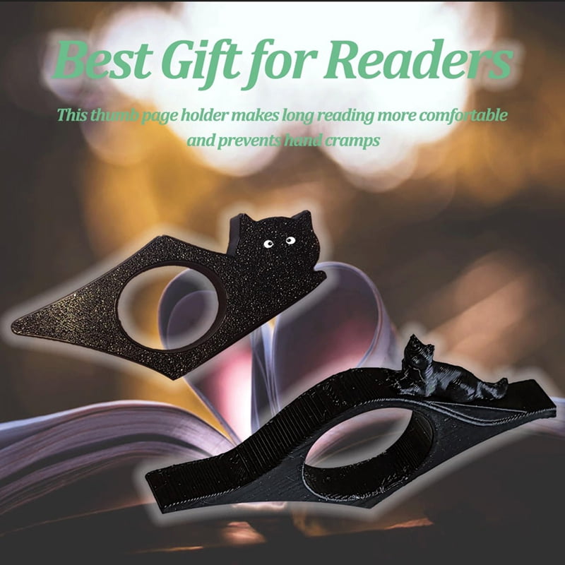 Cat Thumb Book Page Holder, Thumb Page Holder for Reading, Book Page ...