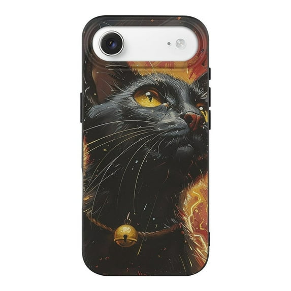 Cat Thunder Lightning Vintage Black TPU Case for iPhone 17 Air Slim ...