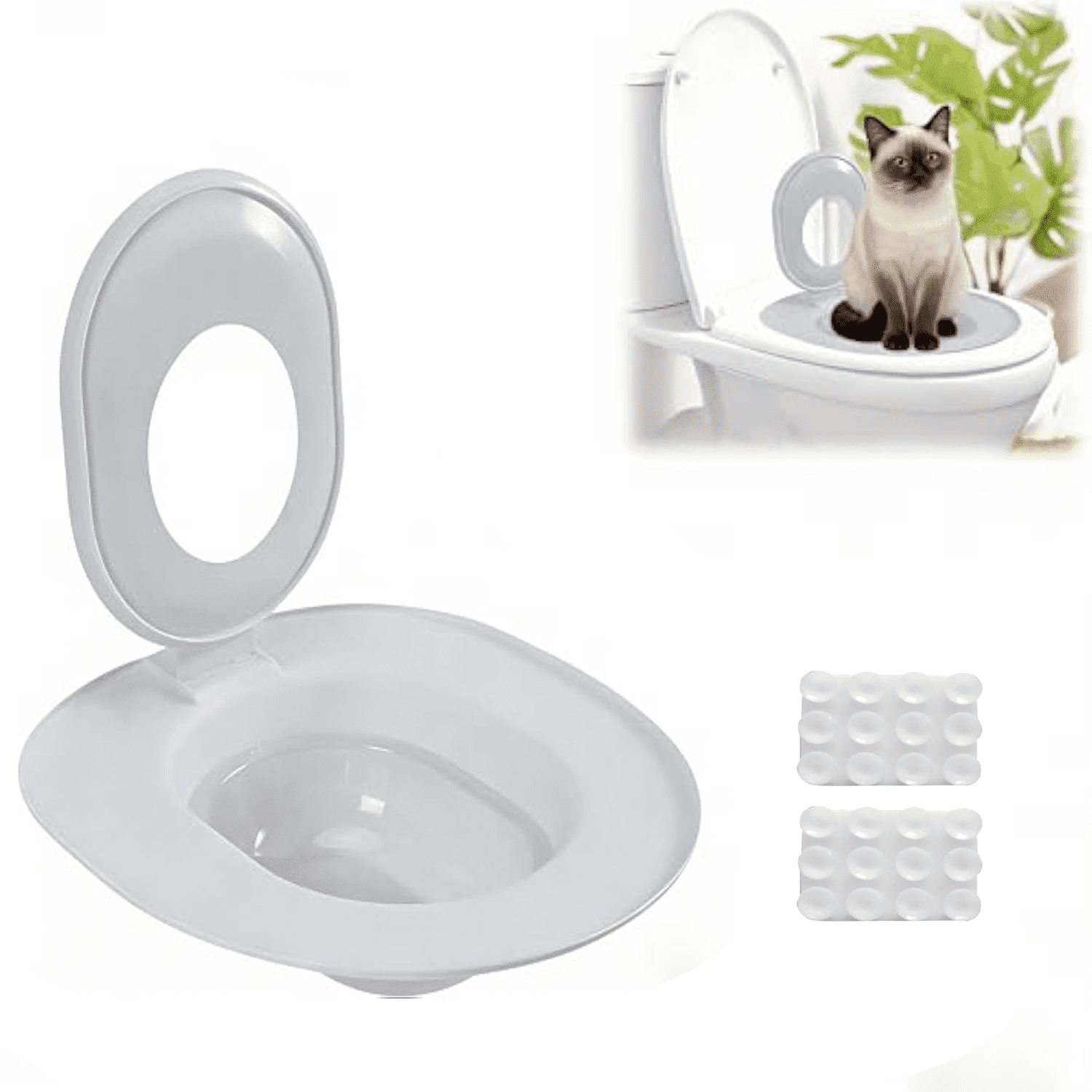 Cat Toilet Seat Training Kit,Reusable Plastic Trainer for Pet Cleaning ...