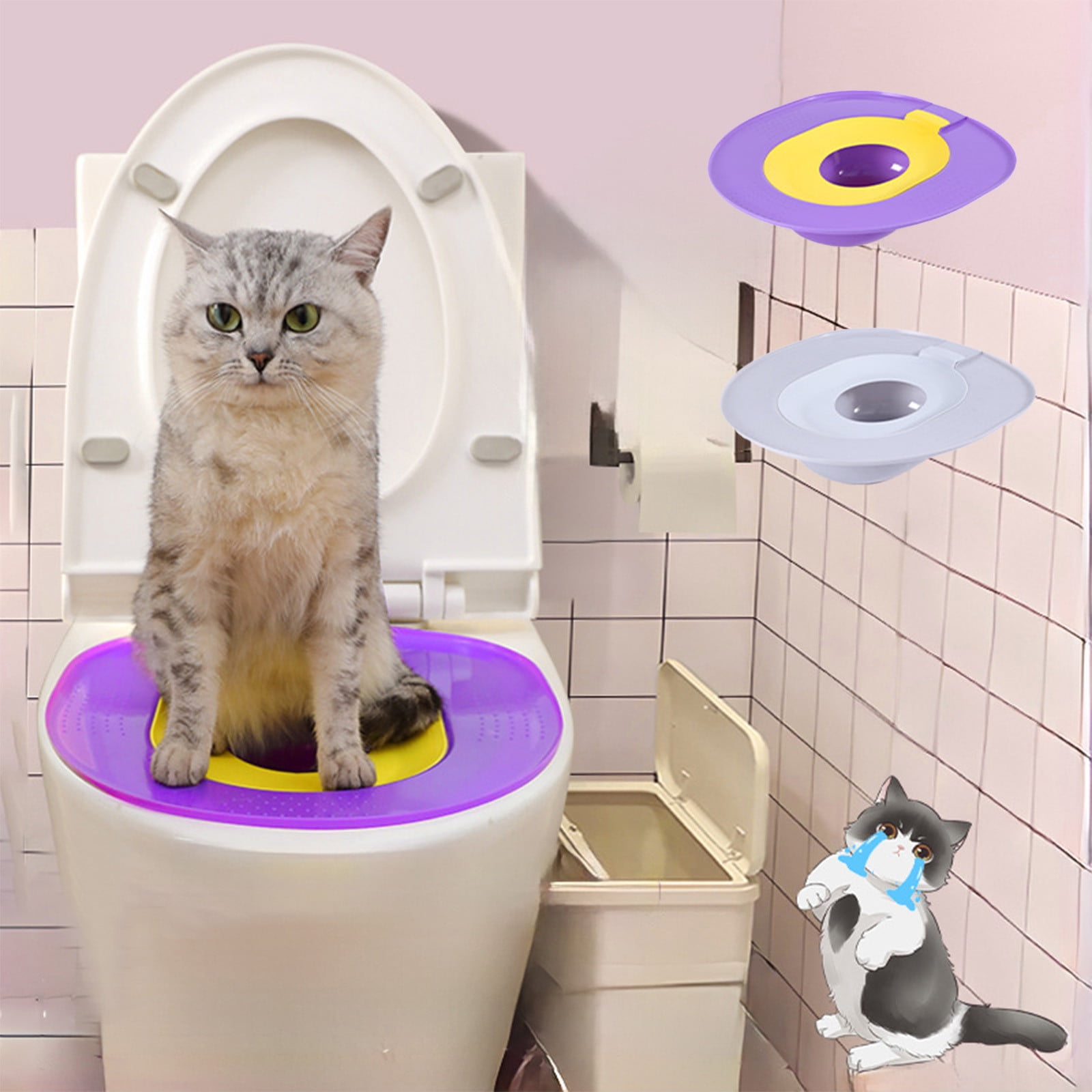 Cat Toilet Trainer, Human Toilet Adapter, BPA-Free Plastic, Splash ...