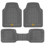 Cat ToughRide 3-Piece All Season Rubber Floor Mats - Gray, Deep Dish ...