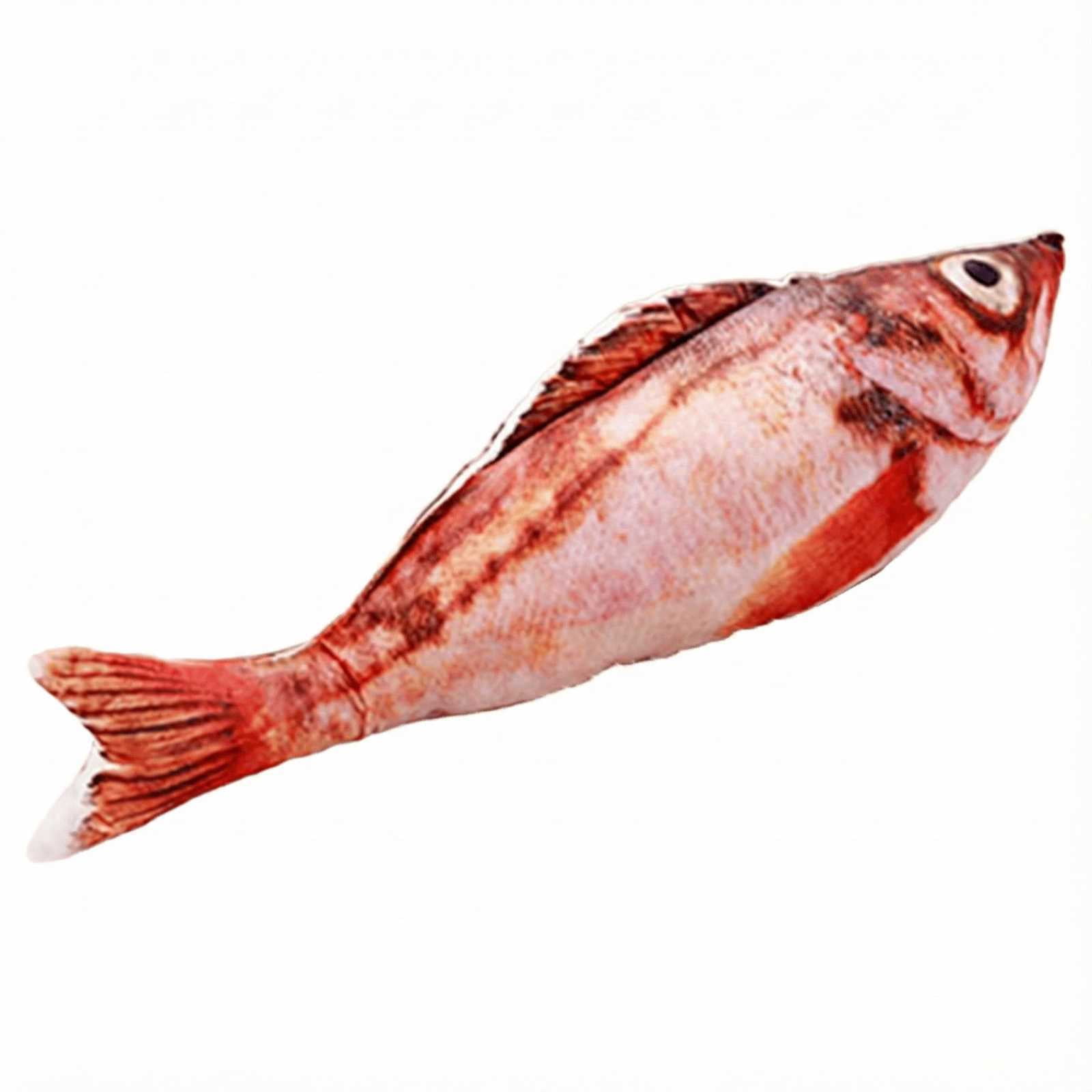 Cat Toy, Catnip Infused Teething Chew Stick, Red Rock Fish Shaped ...