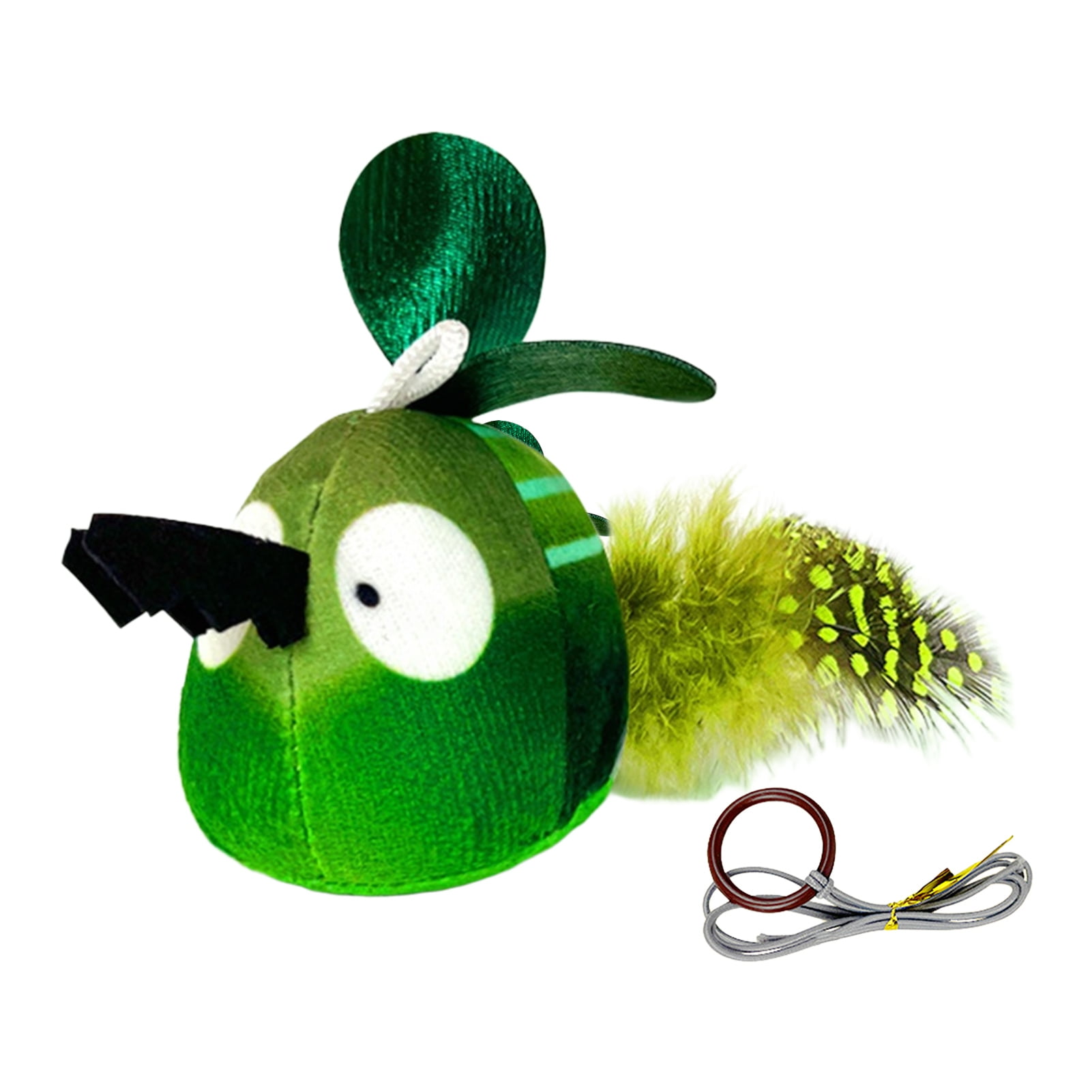 Cat Toy Chirping Cat Toy Touch Activated Hanging Plush Bee Dragonfly ...