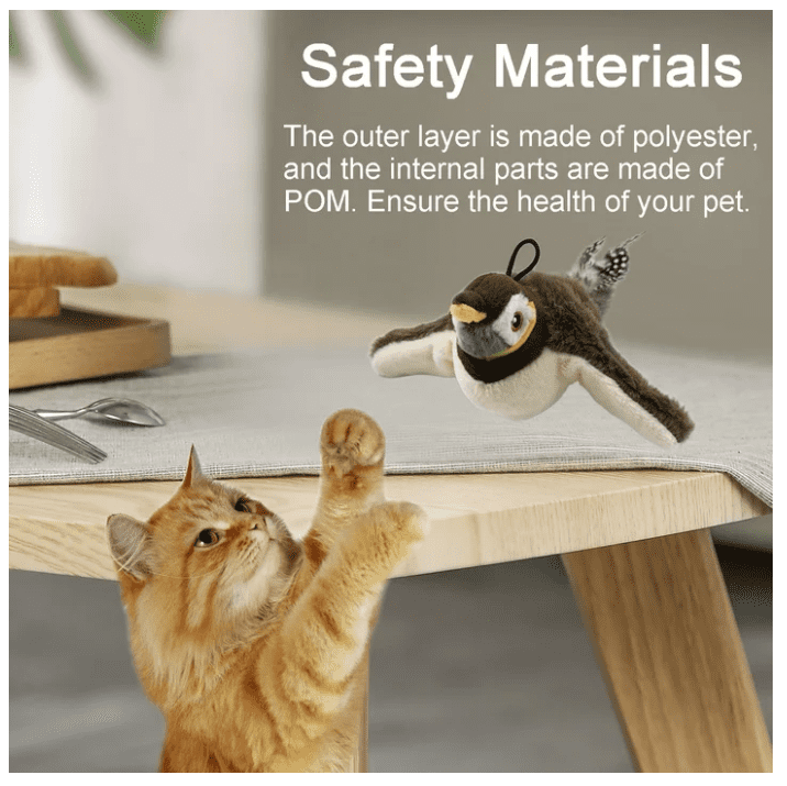 Cat Toy Flapping Bird, Cat Toy Flap Bird with Chirpiping Bird Chirping ...