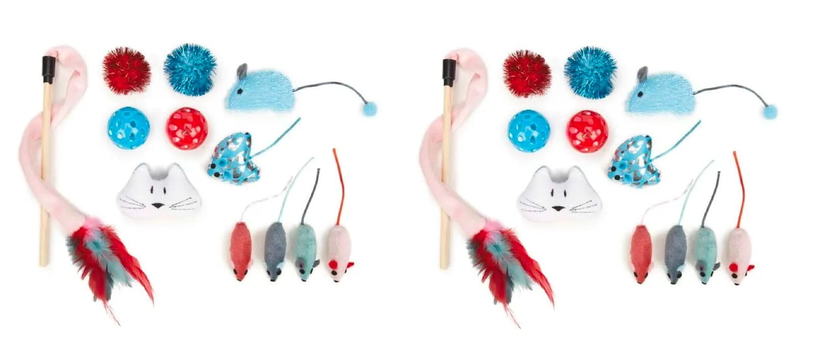 Cat Toy Gift Packs 12 Piece Boxes of Feline Fun Chase Pounce Bat Grasp ...