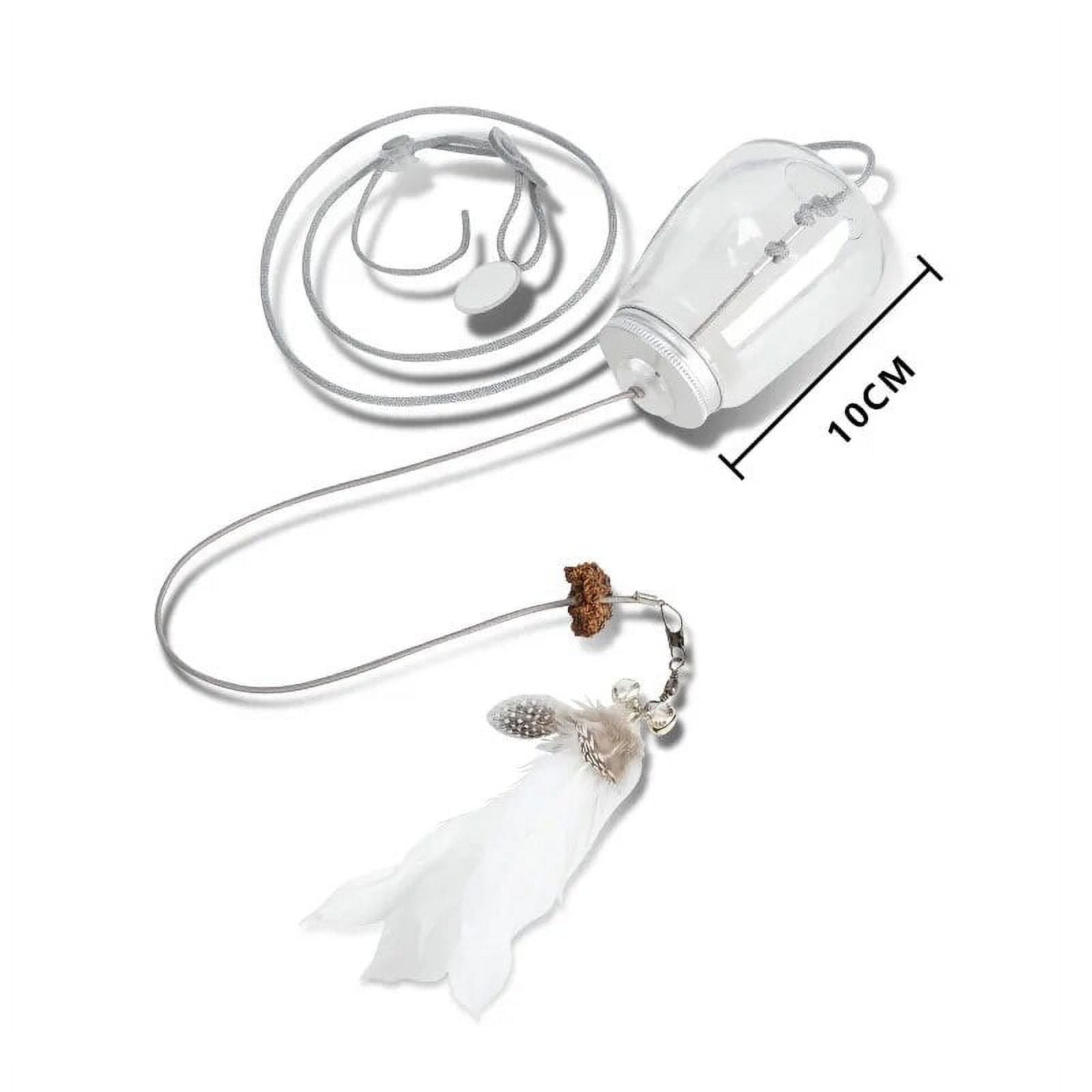 Cat Toy Interactive Cats Leak Food Feather Toys with Bell Hanging Door ...