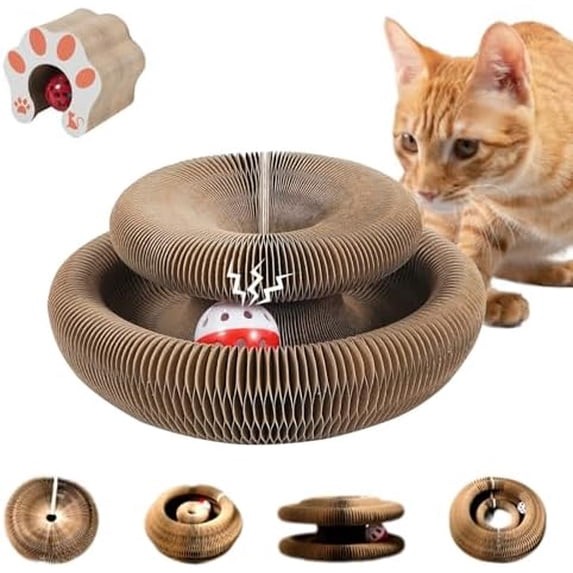 Cat Toy, Magic Organ Cat Scratch Board, Compact Cats Accordion Toy ...
