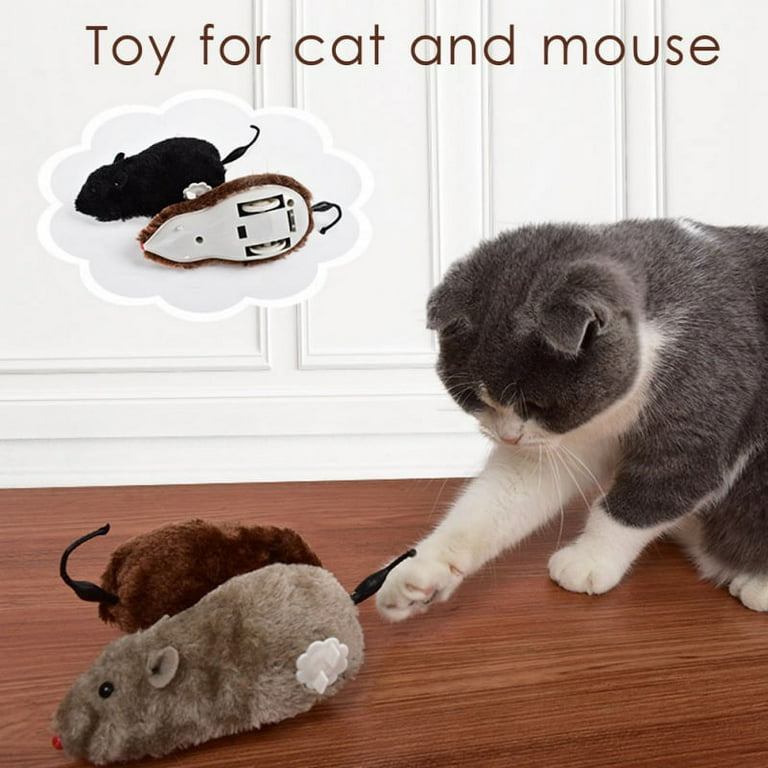 Ugly Mouse Wind Up Toy Mouse Furry Running Realistic Plush Mice With ...