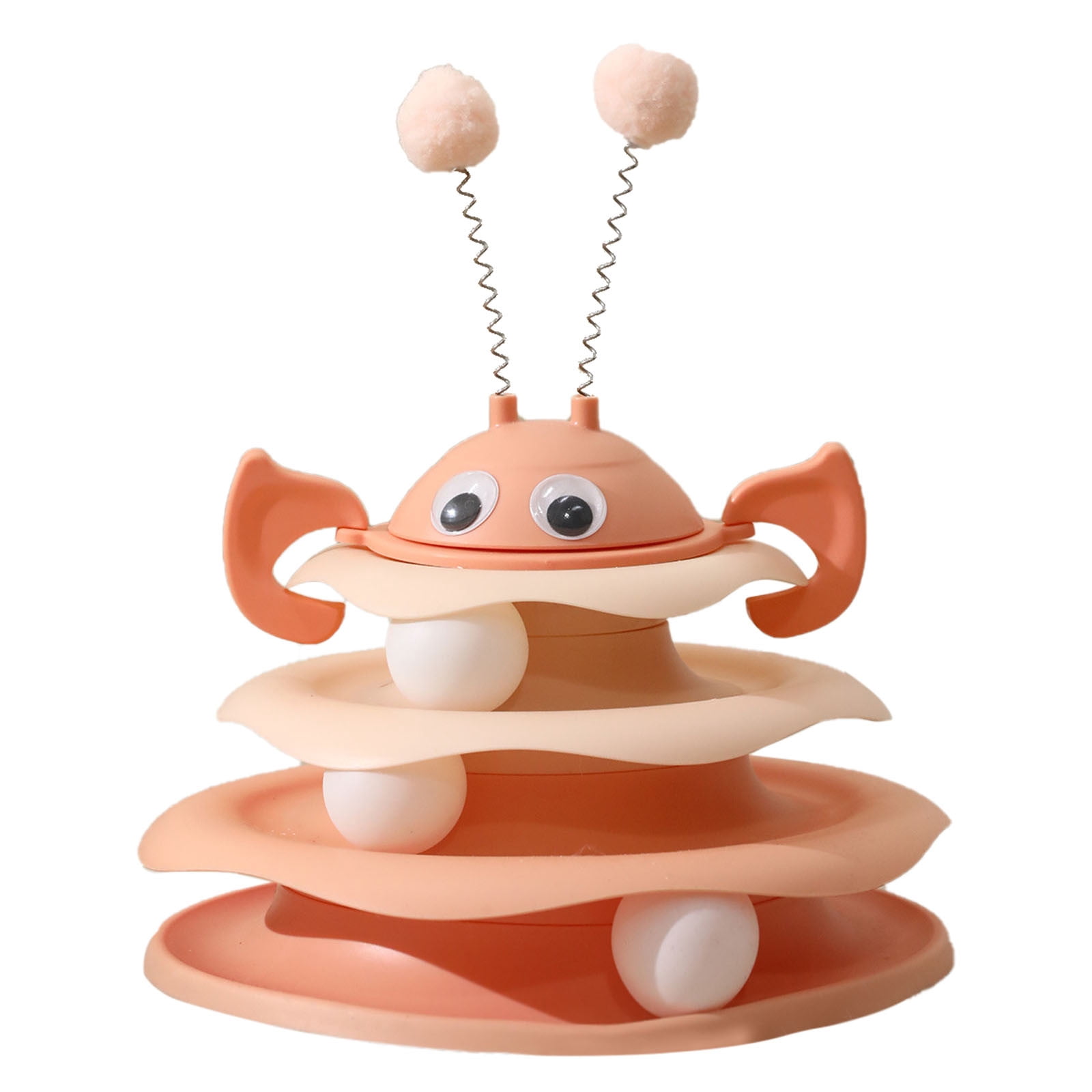 Cat Toy Roller 3-Level Turntable Cat Toys Balls with 3 Balls ...