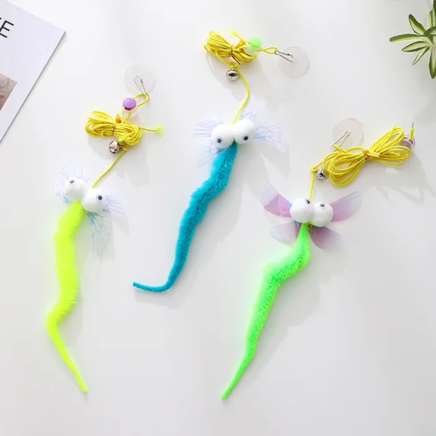 Cat Toy Swing Sticky Disc Elastic Hanging Door Teasing Cat Rope Long ...