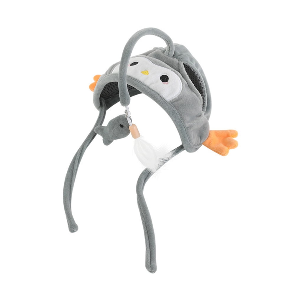 Cat Toy Wand Teaser Hat with Ear Hole for Indoor Cats Kitten Pouncing ...