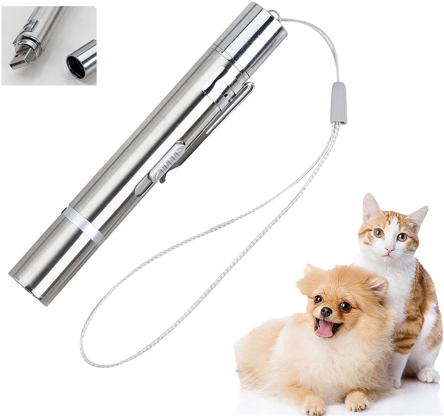 Cat Toy for Indoor House Cats, USB Rechargeable Cat Teasing Toys ...