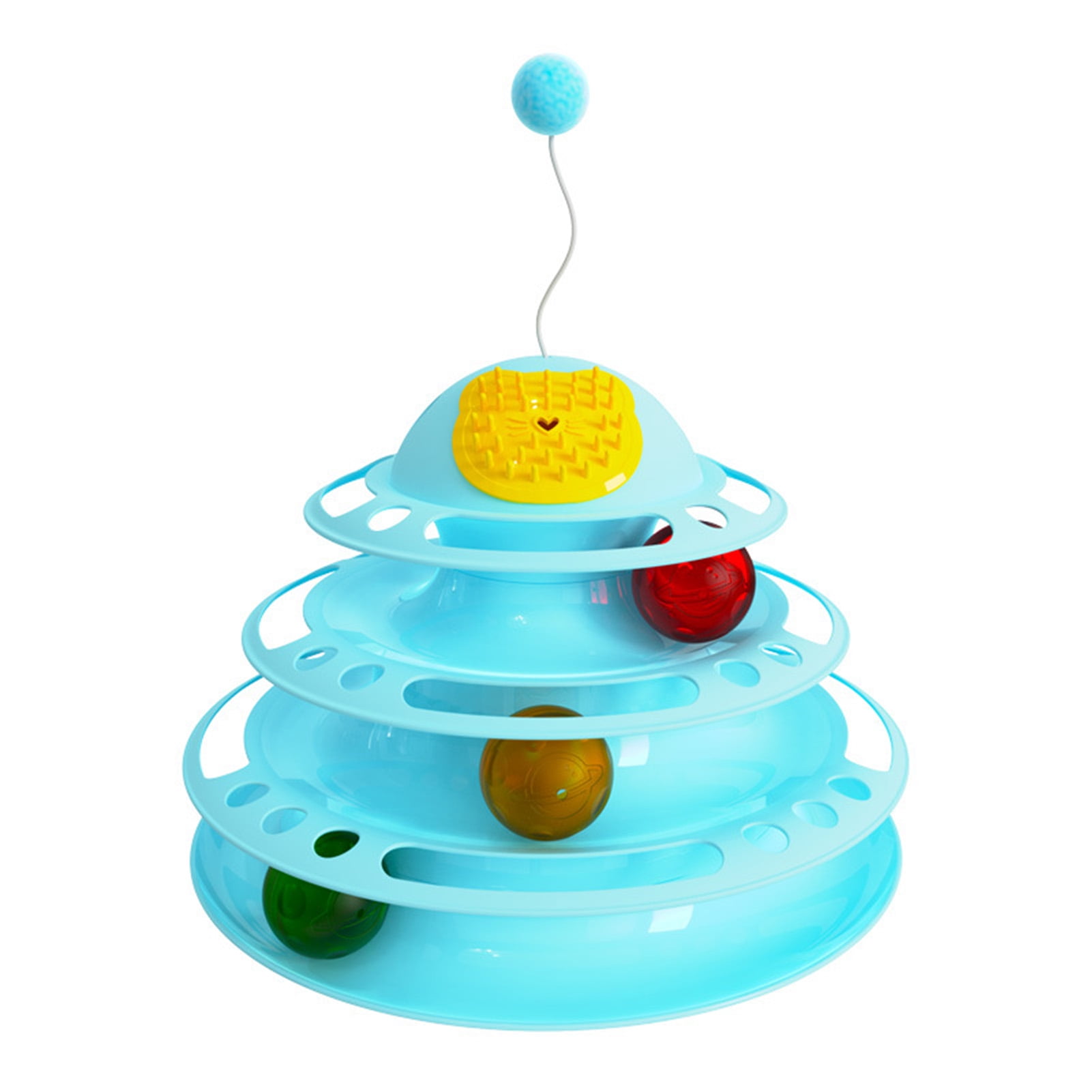 Cat Toy with Built-in Balls – Relief Boredom, Three Layers Rub – Pet ...