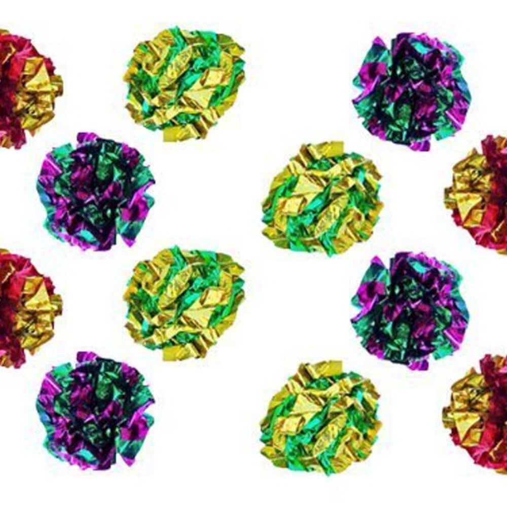 Cat Toys Balls for Indoor Cats,Original Mylar Crinkle Balls Cat Toys ...