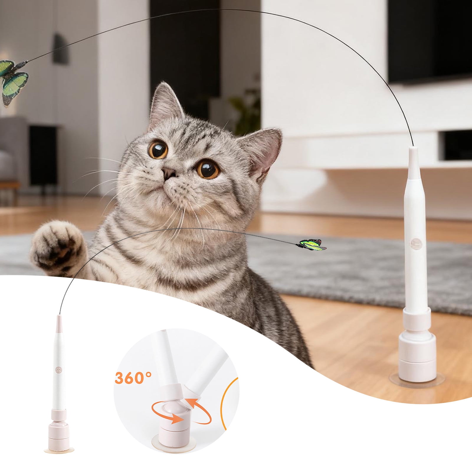 Cat Toys Electric Butterfly Toy For Cats Non Playing Happy Cat ...