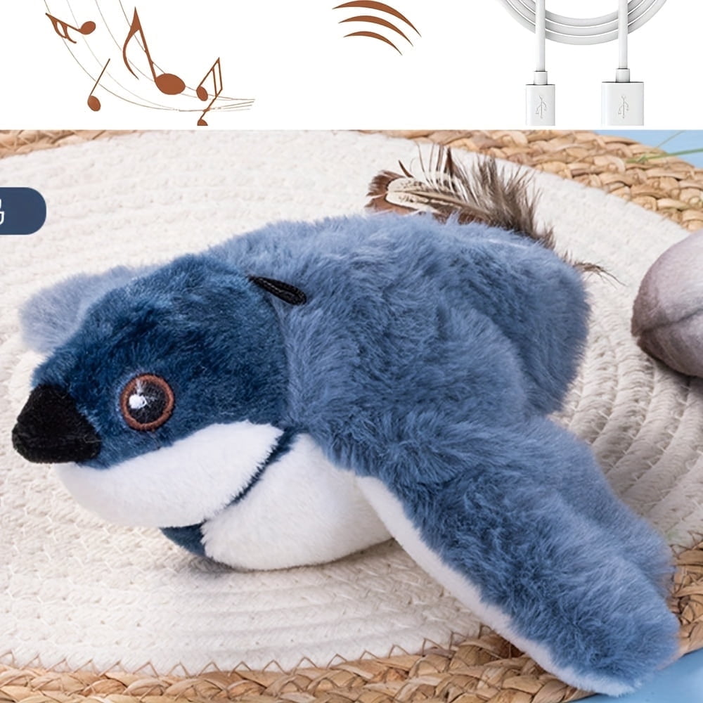 Cat Toys, Flapping Wings Sparrow Catnip Toys, Vivid Chirping ...