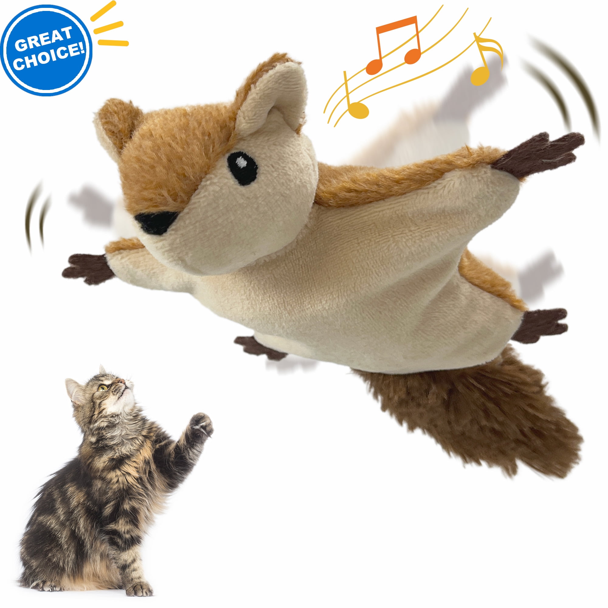 Warmgifts Cat Toys, Flapping Wings, Chirping, Interactive Catnip Bird ...