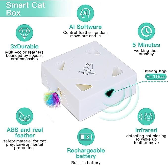 Cat Toys, Interactive Automatic 7 Holes Mice Whack-A-Mole, Ultra Fun ...